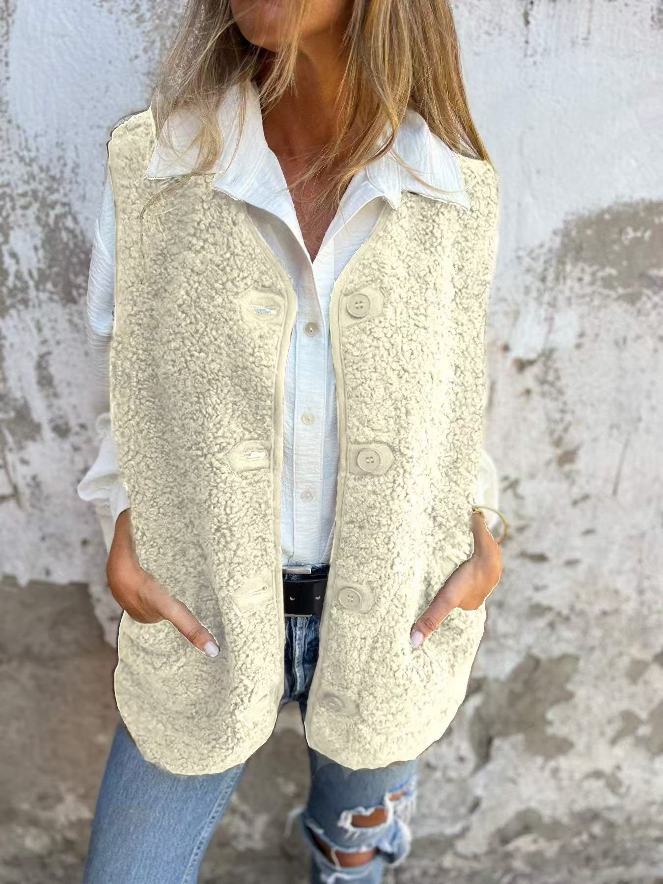 Gabrielle - Moderna Fleece-Pena Colete para Mulheres – Noalisboa.pt